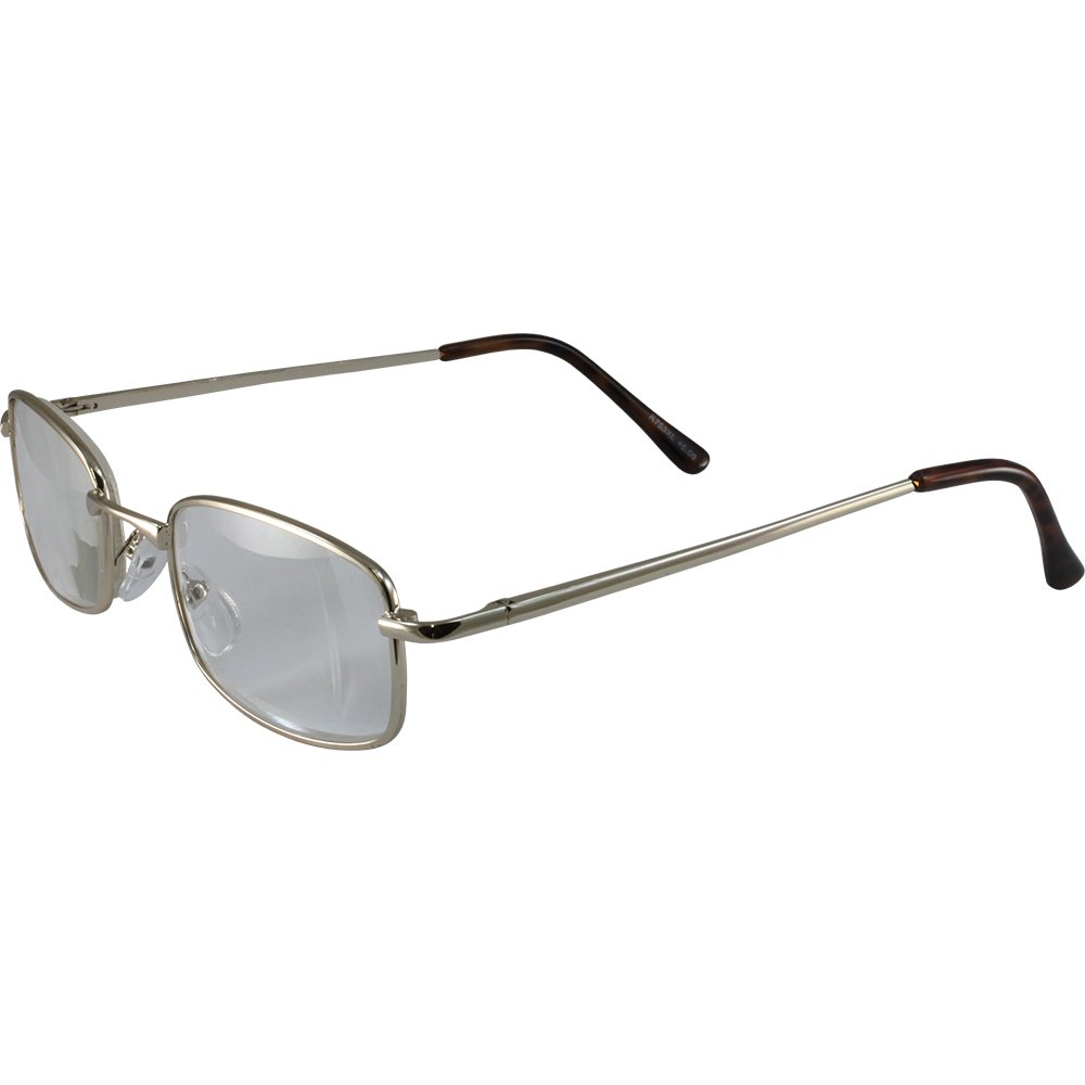 MEN S HIGH POWER READING GLASSES GOLD FRAME 4 00 MAGNIFICATION 