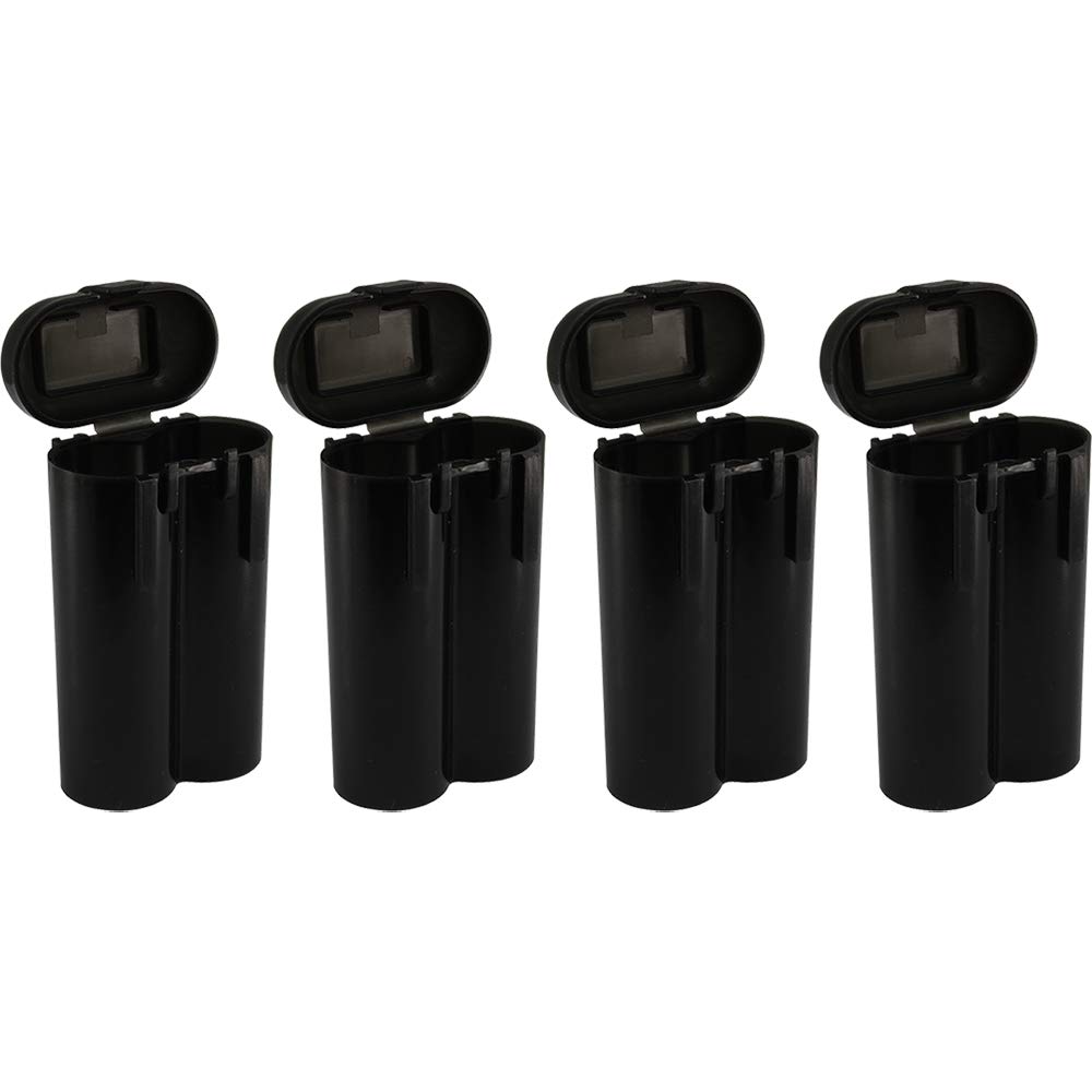 4 Black 18650 & CR123A 2 Battery Holder Storage Case for 18650 ...