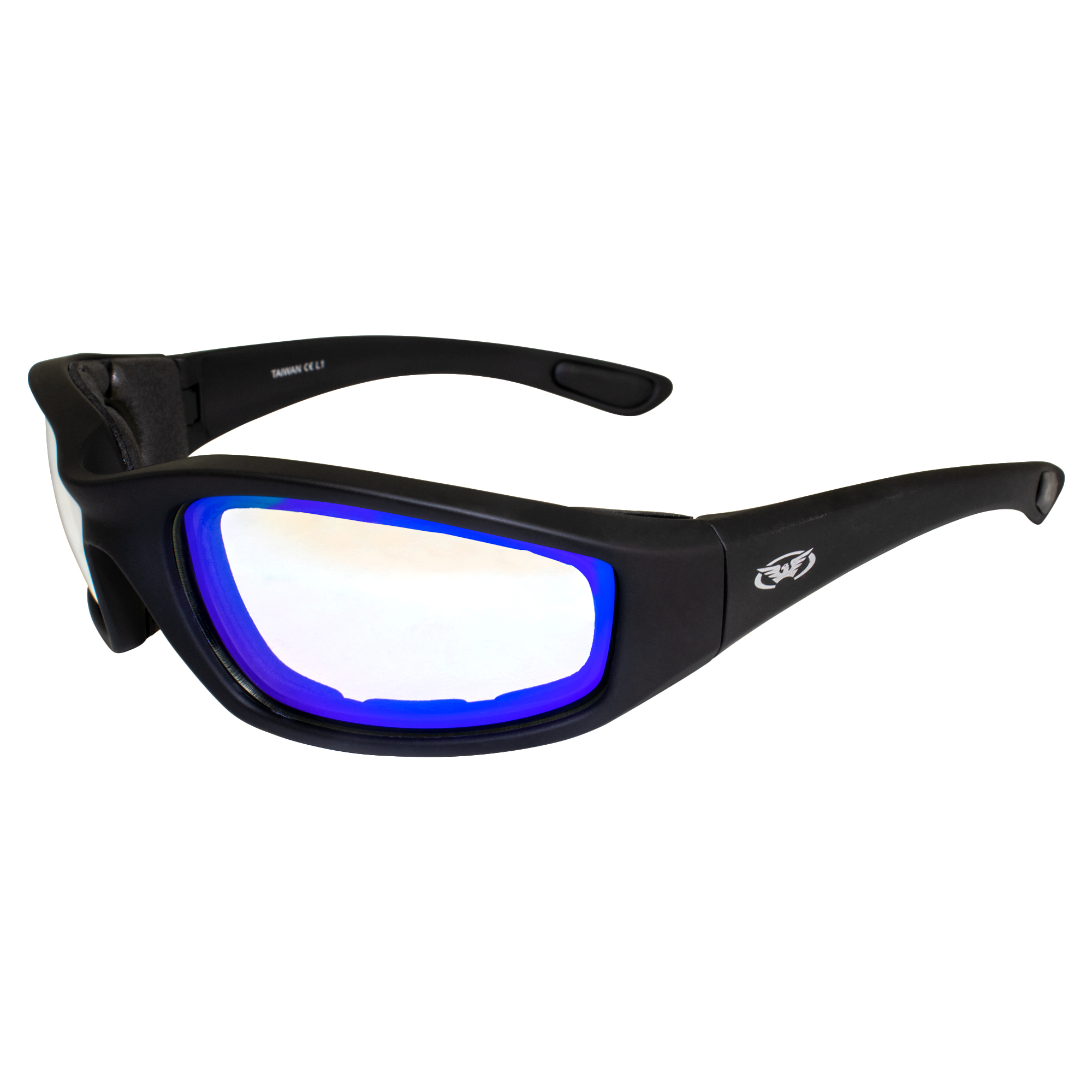 Global Vision Kickback Photochromatic Blue Lens Padded Frame Safety ...