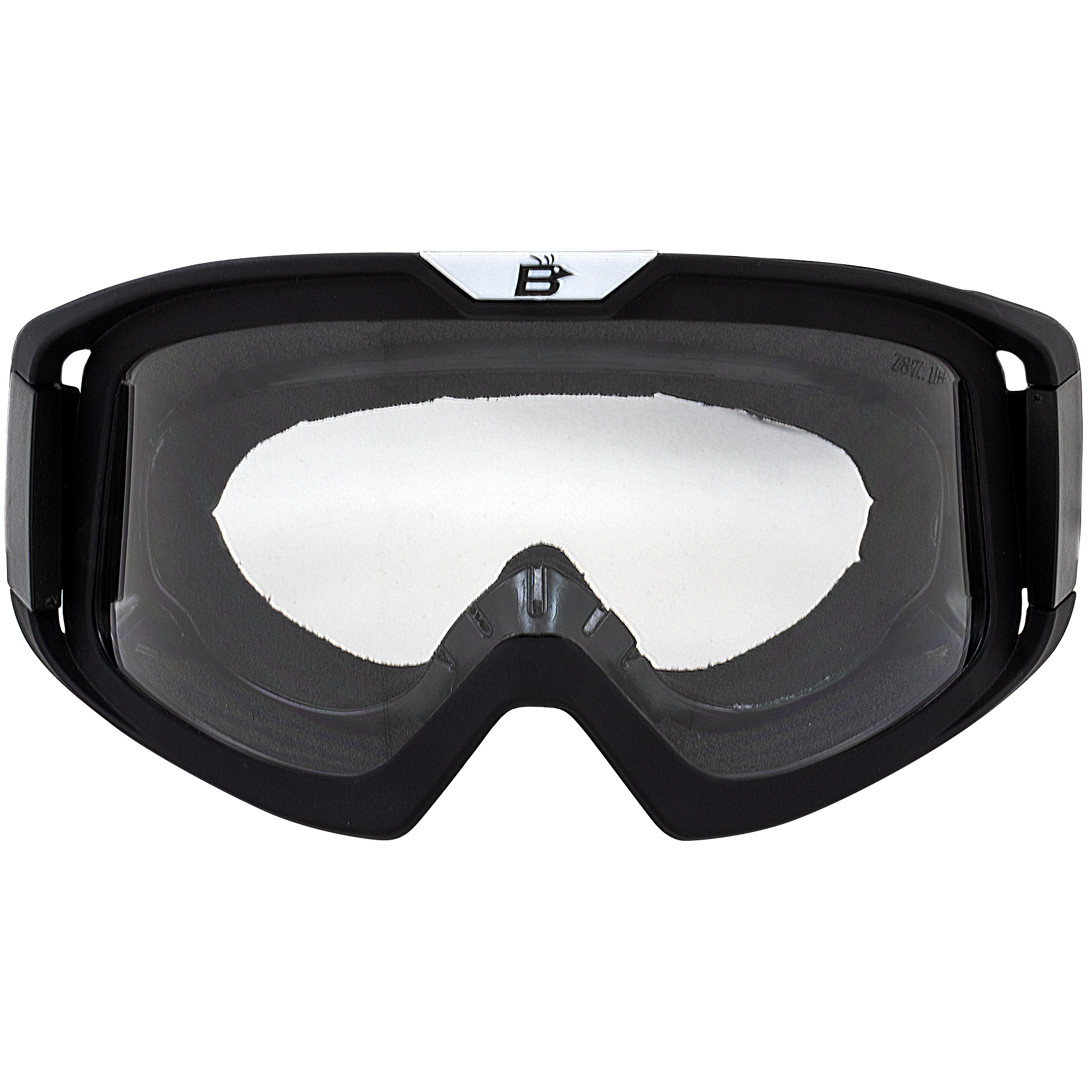 Birdz Pelican Black Padded ATV Motorcycle Riding OTG FITOVER Goggles ...