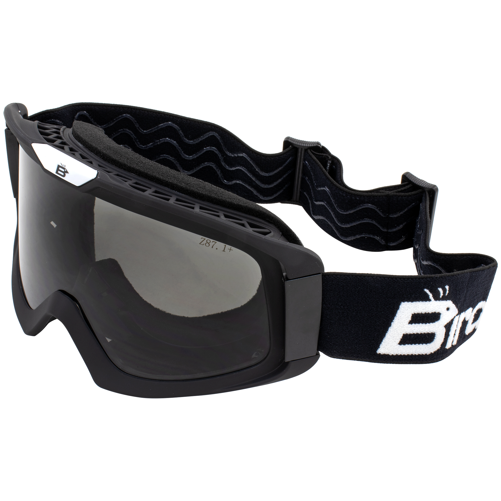 Birdz Pelican Black Padded ATV Motorcycle Riding OTG FITOVER Goggles ...