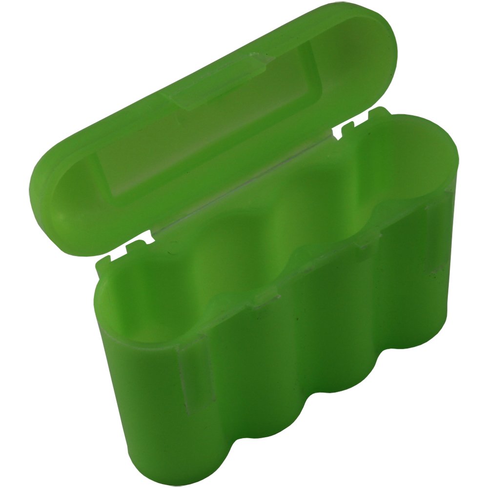 AA AAA CR123A Green Battery Holder Storage Case 25 Cases 687765661945 ...