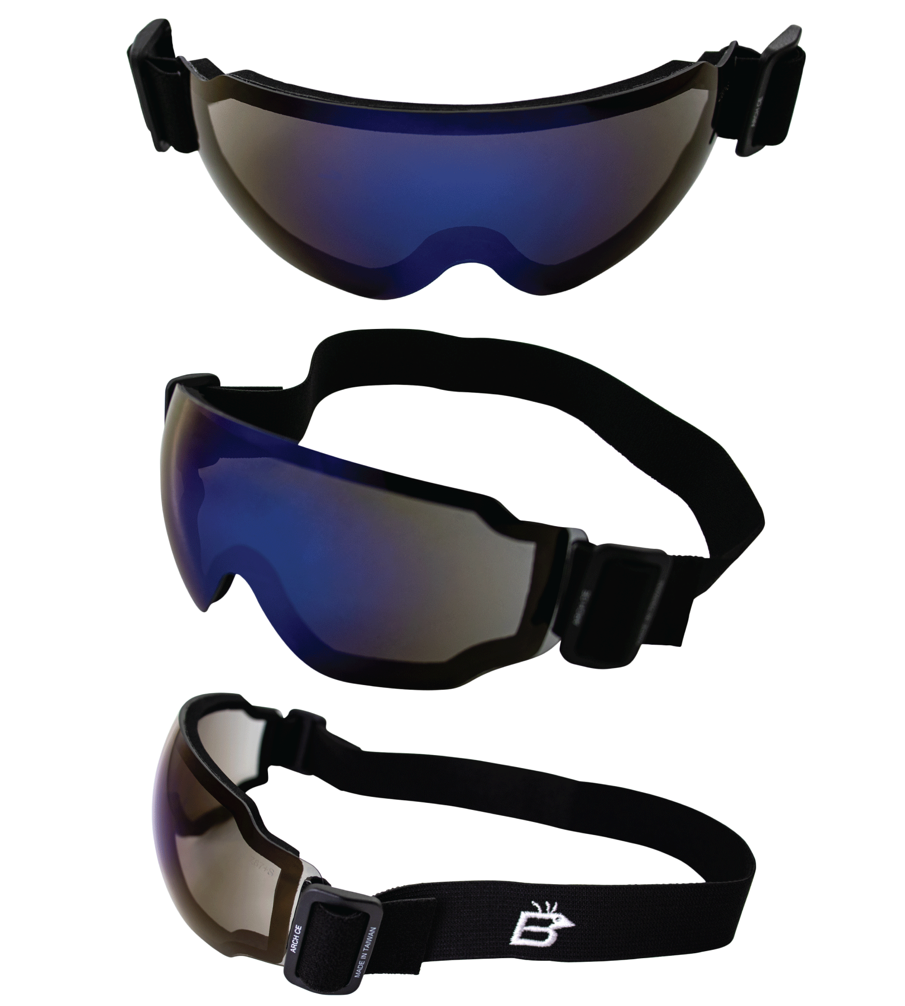 Birdz Eyewear Arch Padded Safety Sky Diving Goggles 2 Pair Blue and Red ...