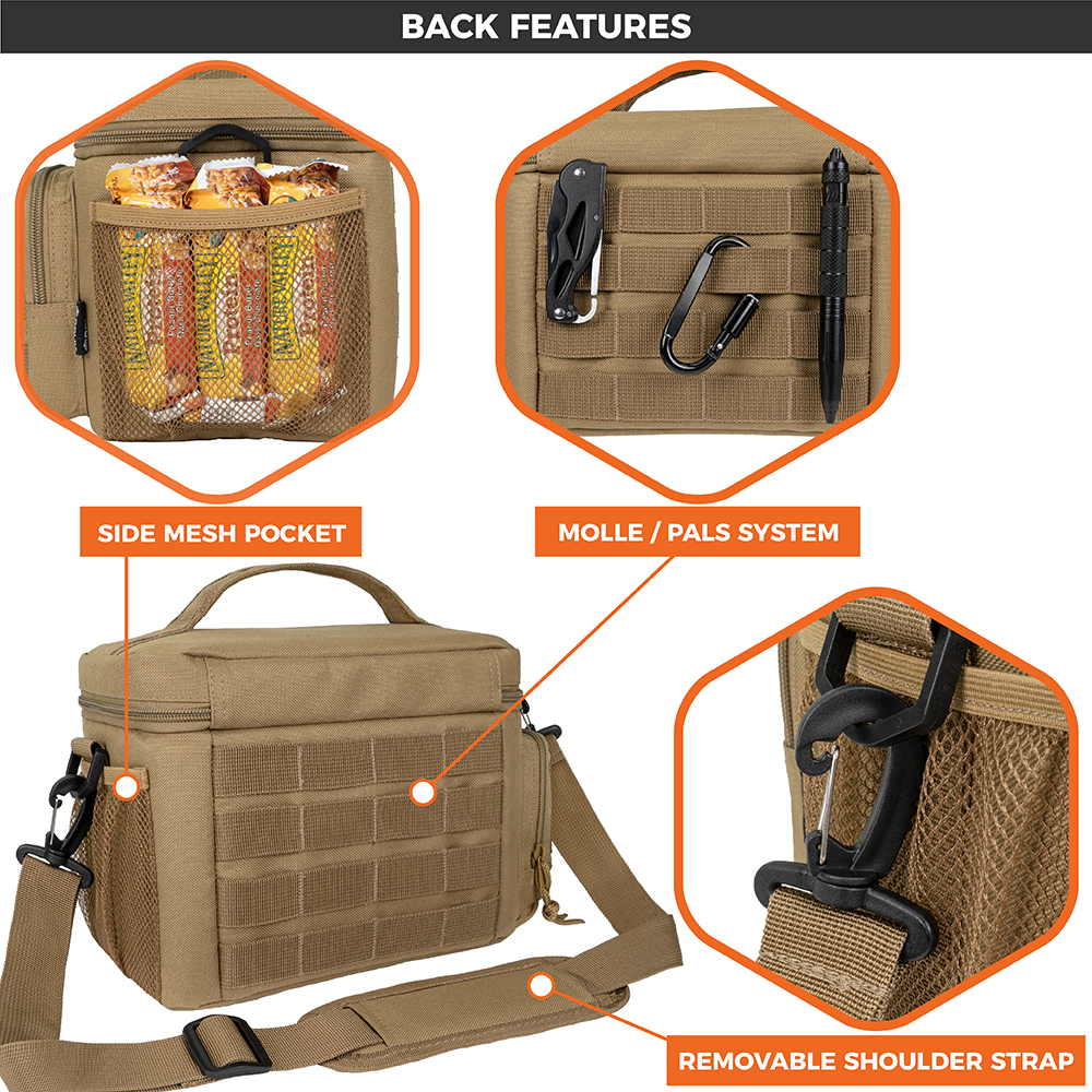 Tactical Lunch Bag Insulated Box Holder Men Military Lunch Cooler ...