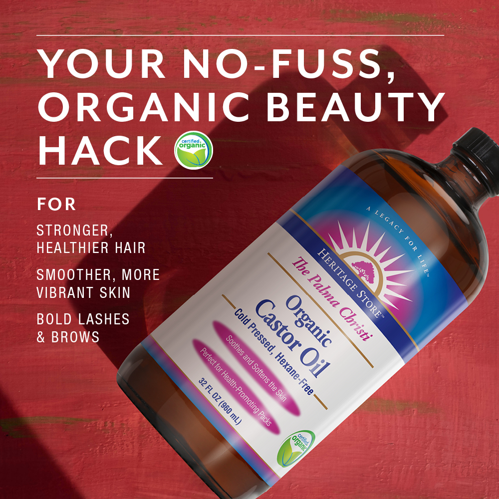 Heritage Store Organic Castor Oil Cold Pressed 16oz Ebay