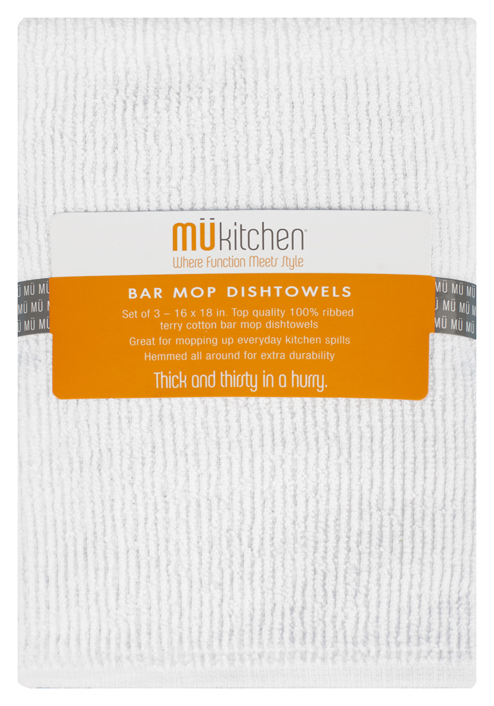 Mu Kitchen Bar MOP Dish Towels 100 Sustainable White Cotton Set of 3 ...
