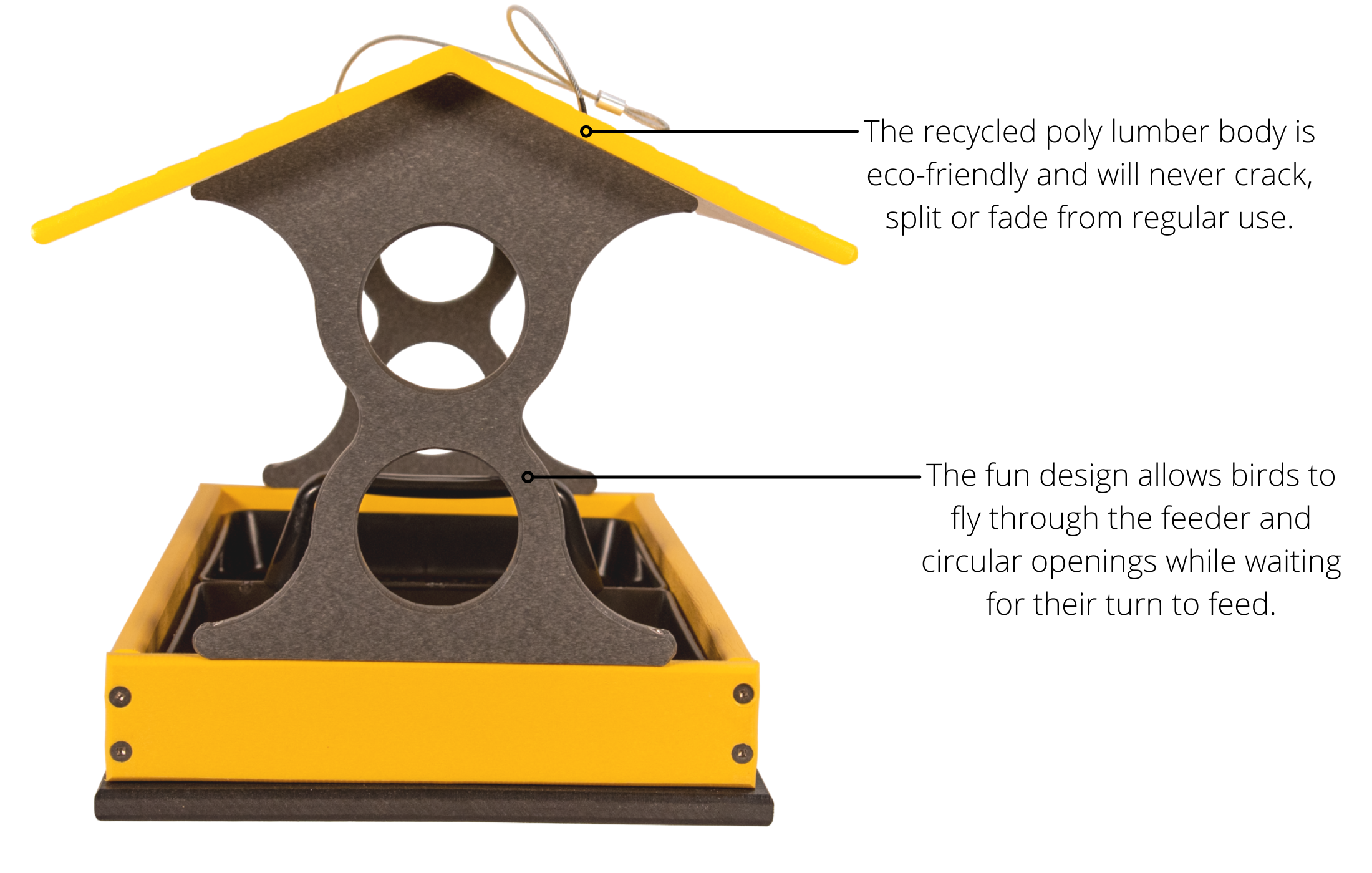 JCs Wildlife Large Fly Thru Bird Feeder