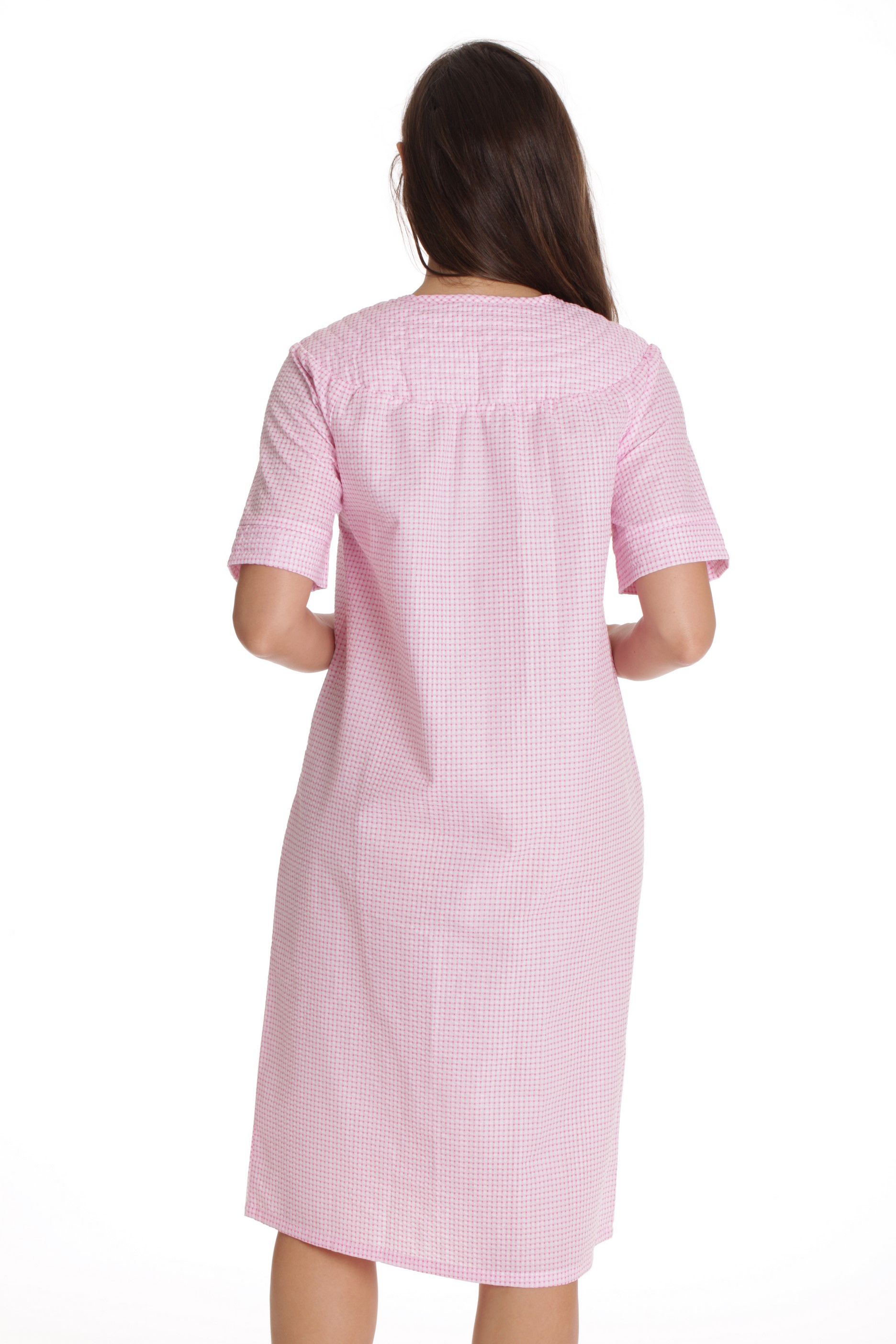 Dreamcrest Women's Seersucker Housecoat Duster - Short Sleeve Snap ...