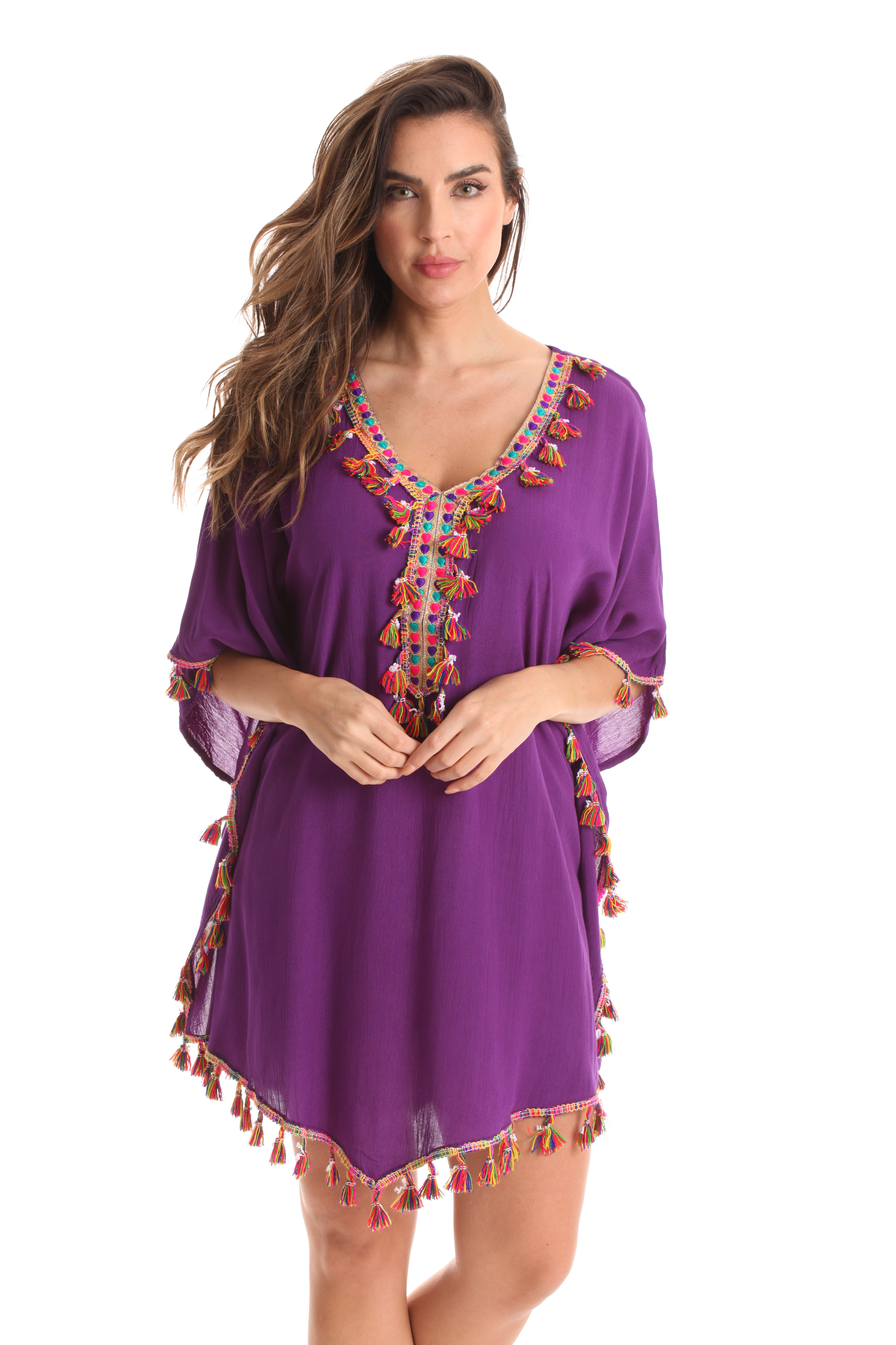 Riviera Sun Ladies Short Caftan Dresses for Women 21974-WHT-XL | eBay