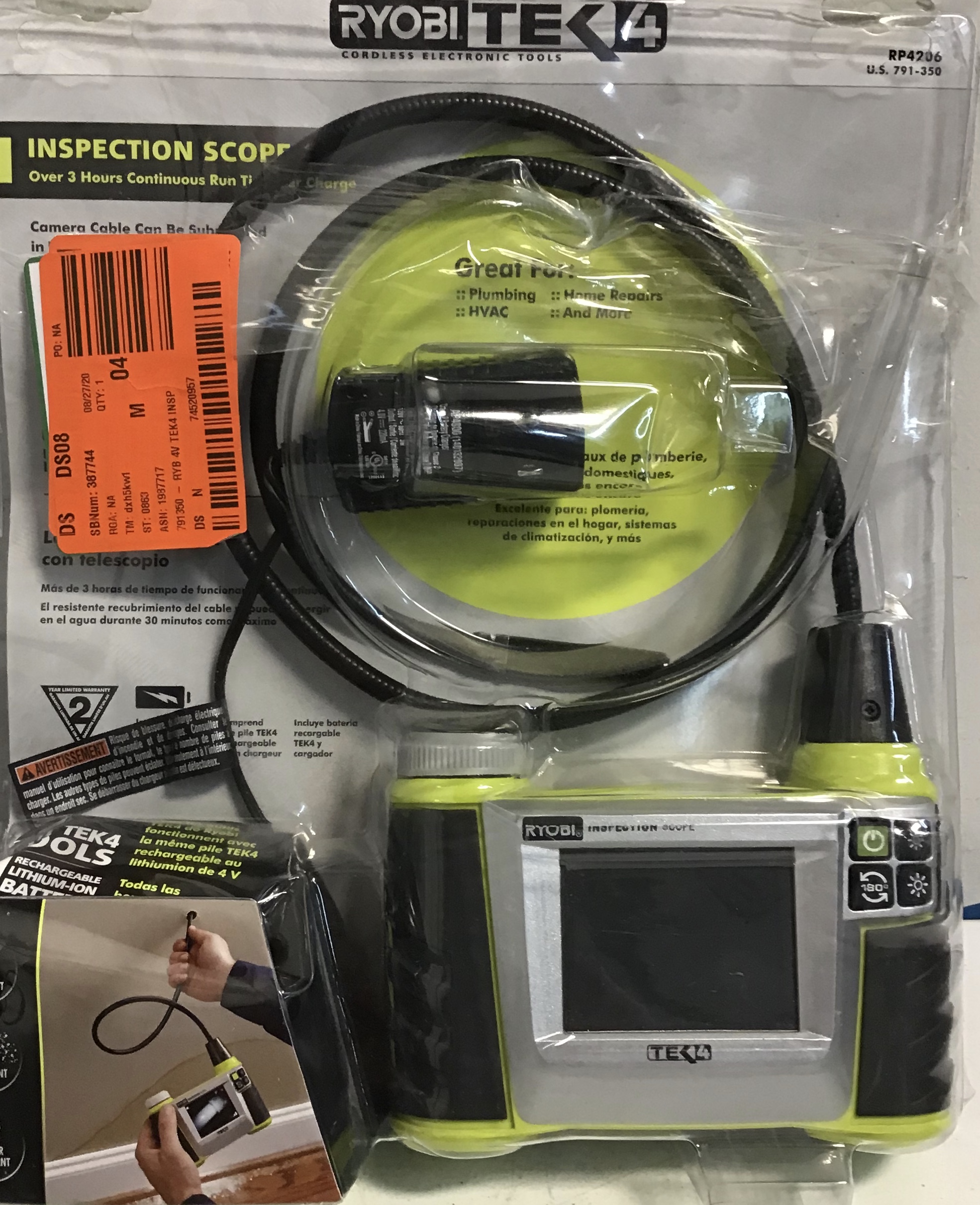 Ryobi Tek4 Digital Inspection Scope RP4206 33287146703 | eBay