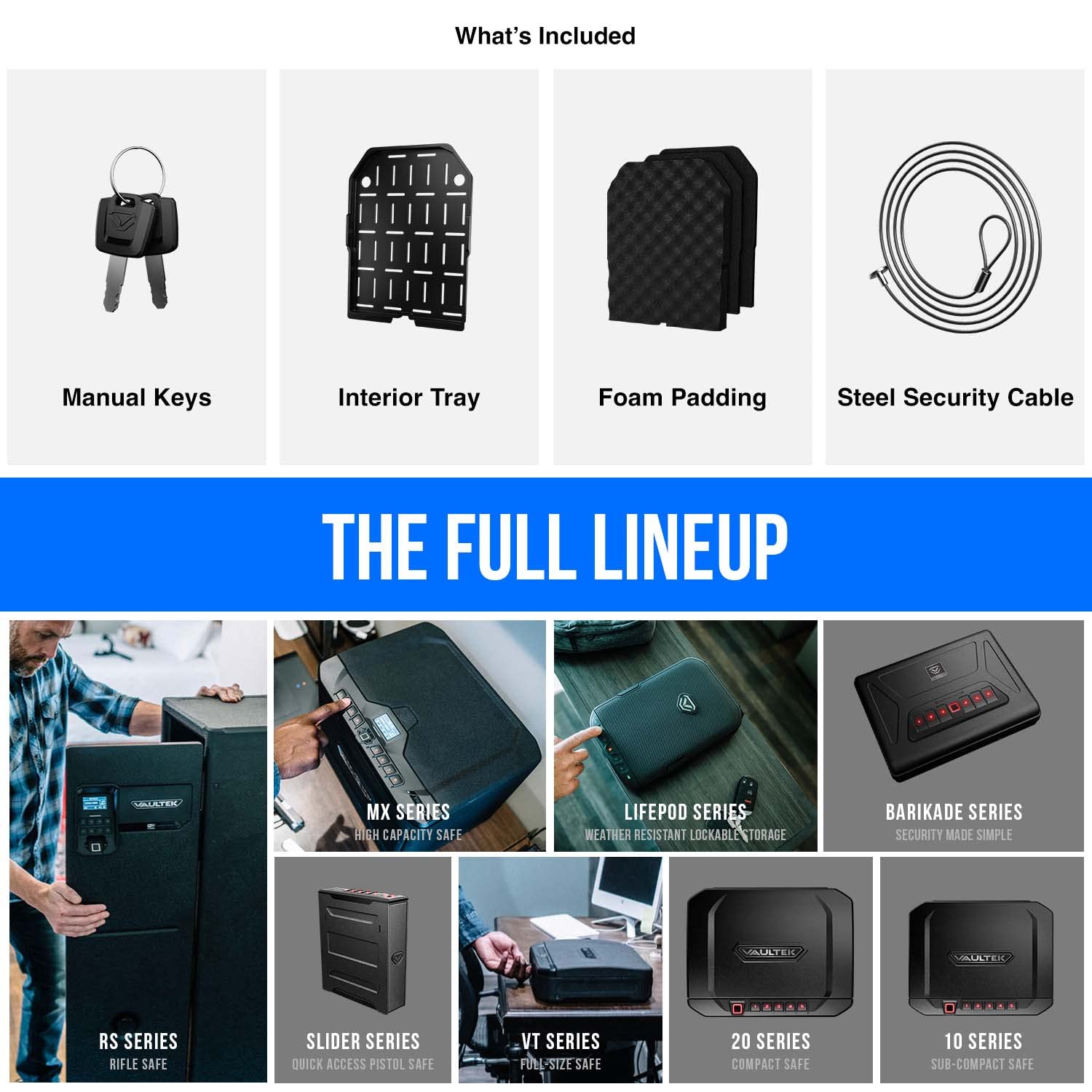 Vaultek VLP20-DR LifePod 2.0 Airtight Water Resistant Safe (Guard Red ...