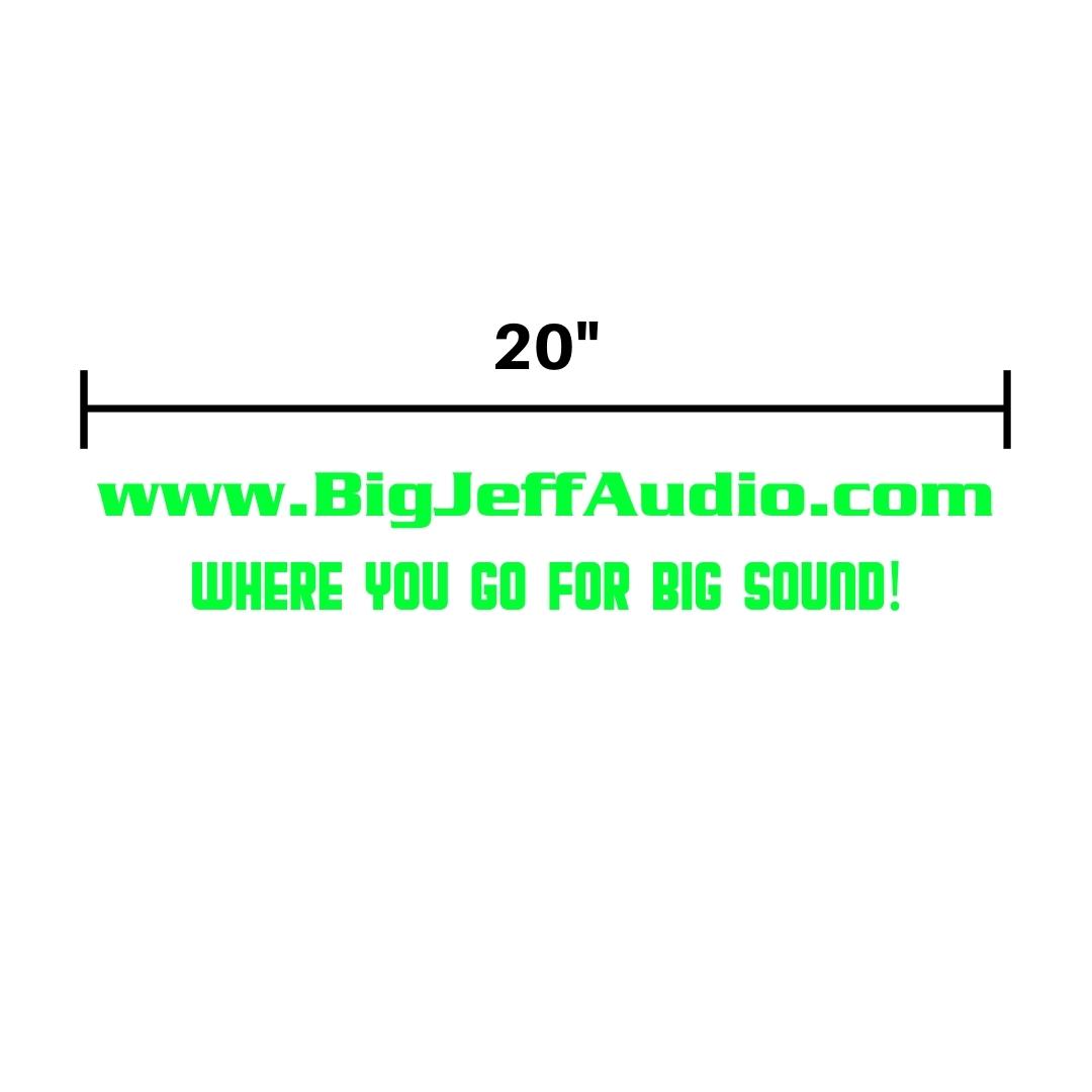 Official Big Jeff Audio 20in Vinyl Decal w/ Website Address and Slogan ...