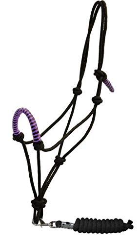 Showman Braided Nylon Cowboy Knot Rope Halter w/ 7' Lead | eBay