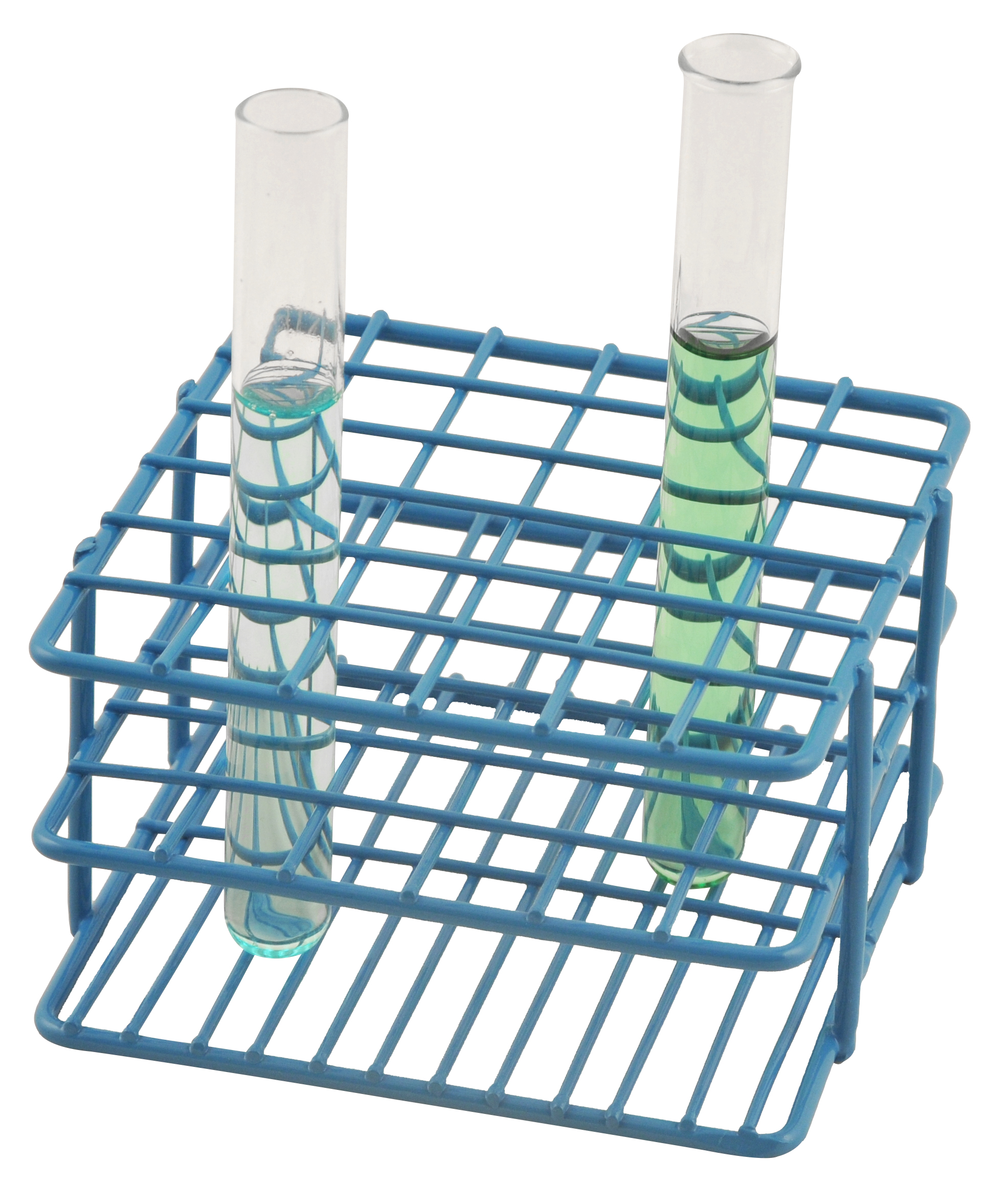 Blue Epoxy Coated Steel Wire Test Tube Rack, 36 Holes, 6 X 6 Format ...