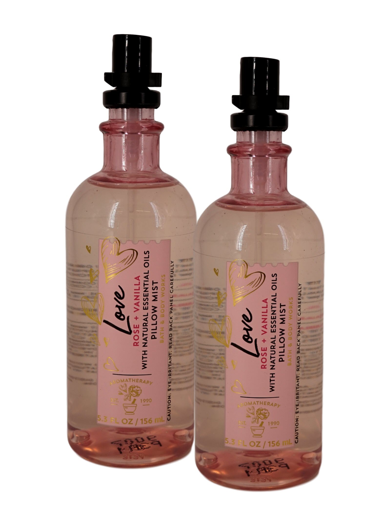 Bath And Body Works 2 Pack Aromatherapy Love Rose And Vanilla Pillow Mist