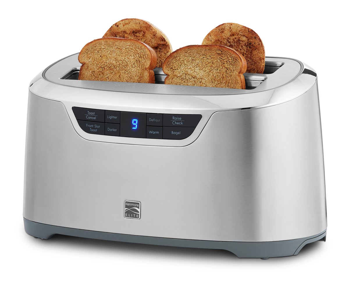 Kenmore Elite 76774 4-Slice Auto-Lift Long Slot Toaster in Stainless ... Kenmore Elite 76774 4-Slice Auto-Lift Long Slot Toaster in Stainless ...