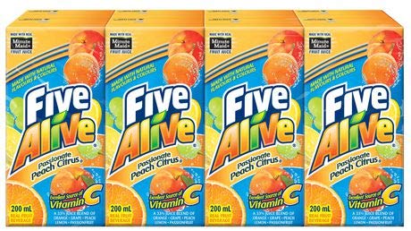 Five Alive Peach Citrus Juice Box (8ct), 200ml/6.7oz., {Imported from ...