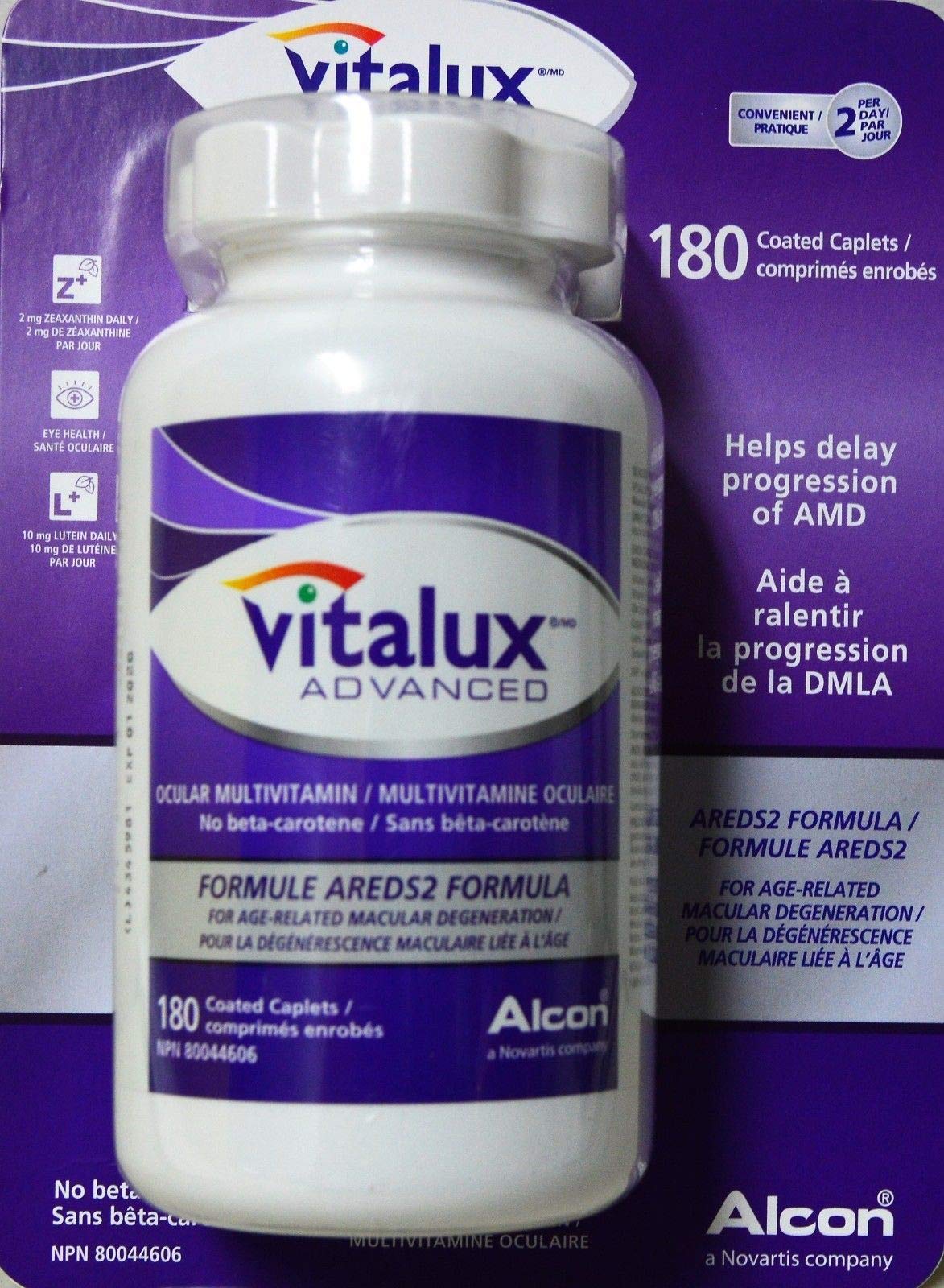 Vitalux Advanced Ocular multivitamin/No beta-carotene/Formula Areds2 ...