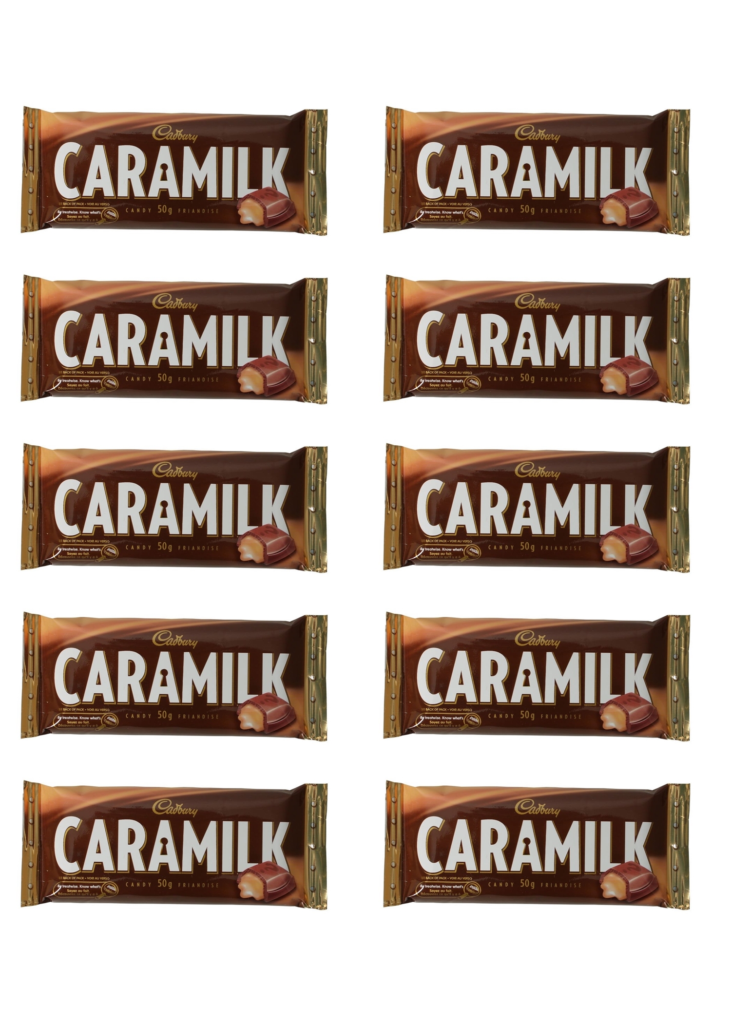 Cadbury Caramilk 10 Bars 52g Each Over a Pound {Imported from Canada ...