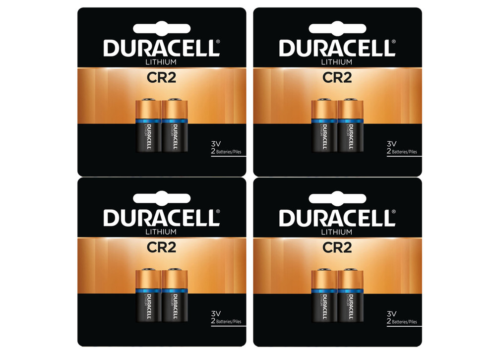 8 x Duracell CR2 3 Volt Lithium Batteries (4 Cards of 2) (packaging may ...